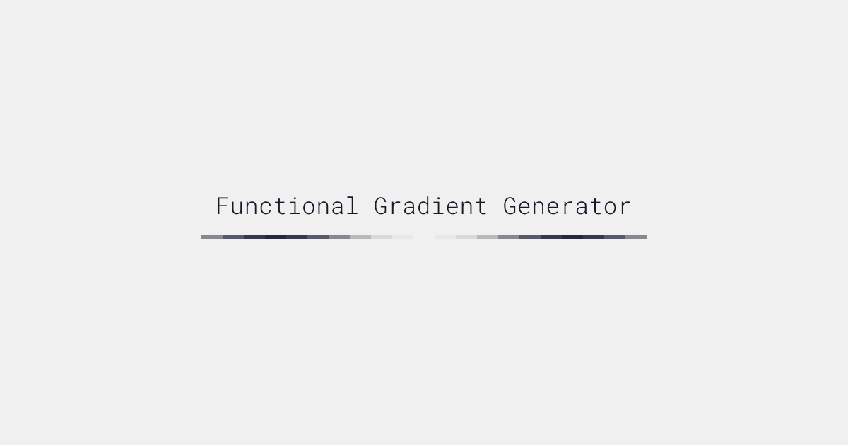 Functional Gradient Generator